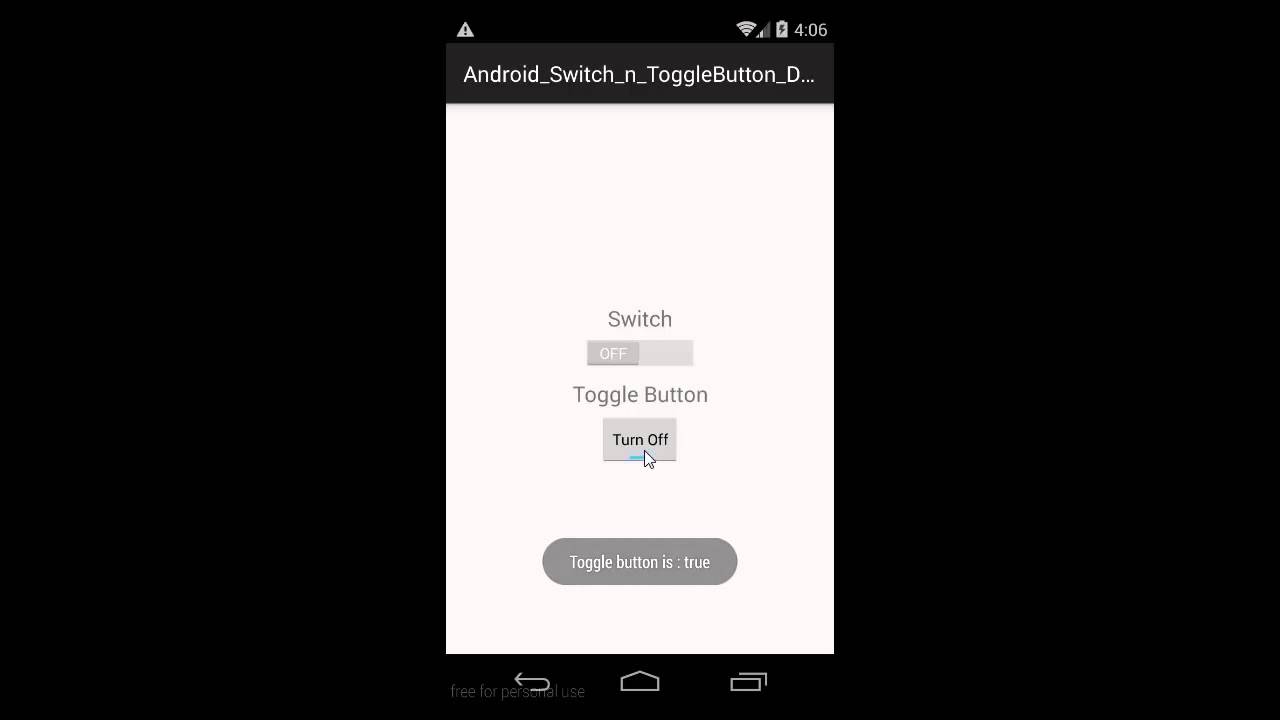 Android Switch and ToggleButton