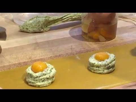 Knead & Co. Chef Bruce Kalman Makes Breakfast Raviolo At Grand Central Market In LA