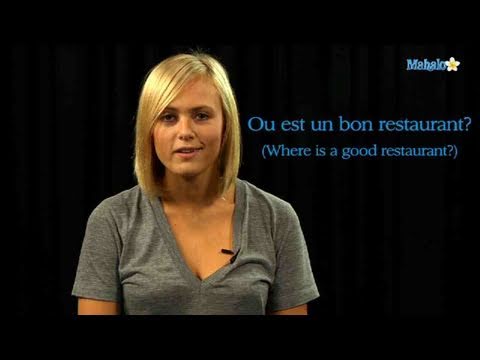 How to Ask For a Good Restaurant in French