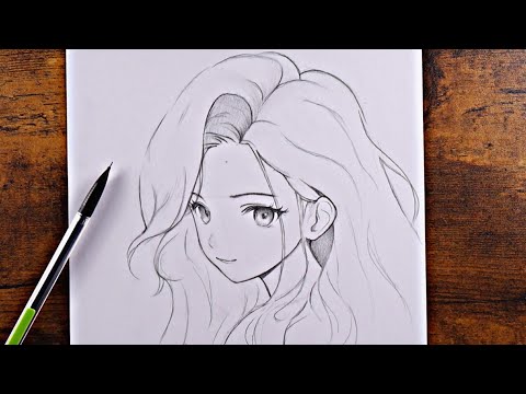 How to Draw Anime portrait | Anime girl Drawing