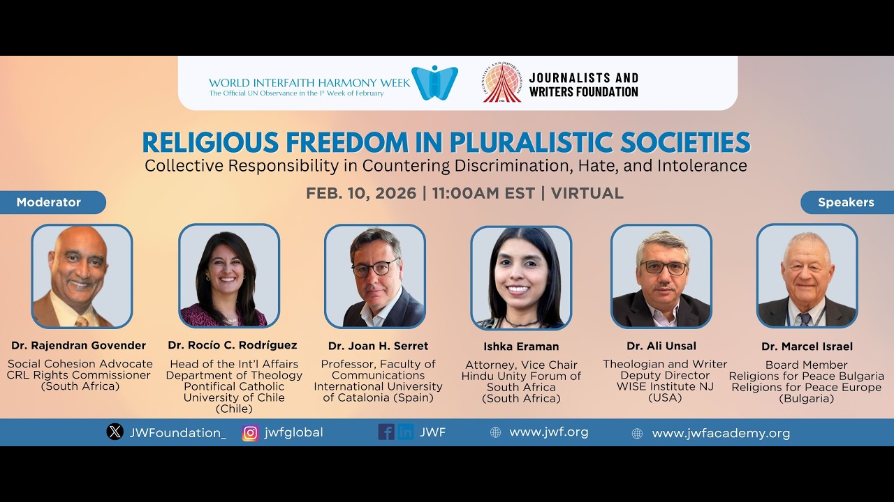 World Interfaith Harmony Week 2026 Expert Panel - Religious Freedom in Pluralistic Societies