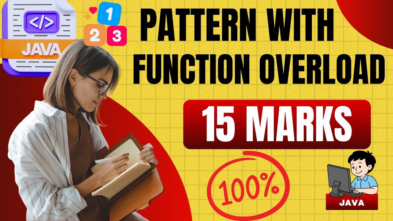 Pattern Printing Program with Function Overload in Java | Important Program | ICSE Computer Class 10