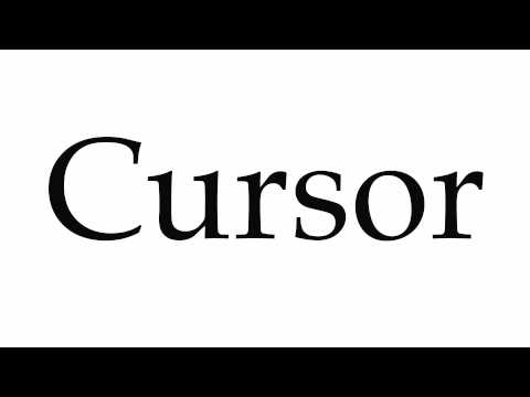 How to Pronounce Cursor