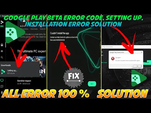 fix google play games beta emulator all issue | setting up problem & error code google emulator fix