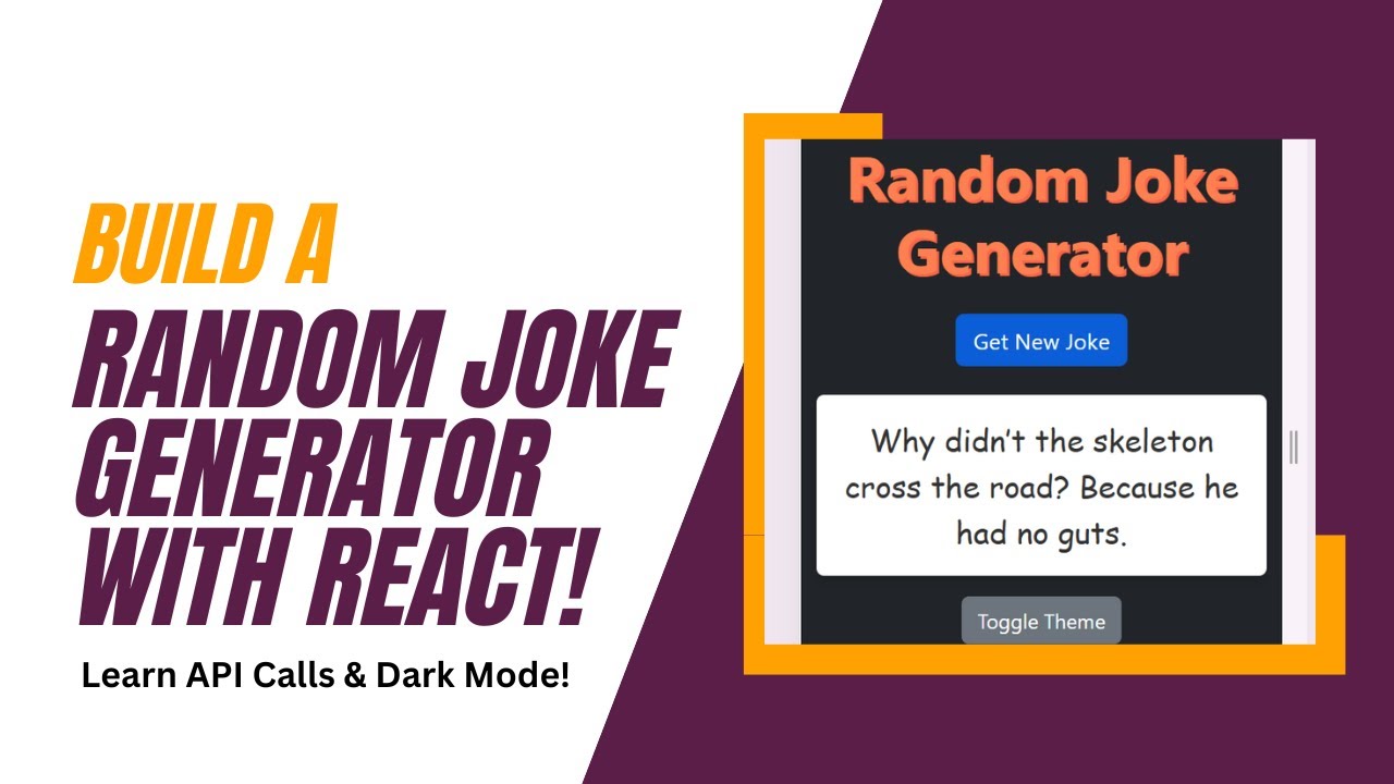 Build a Random Joke Generator with React! 🤣 | Learn API Calls & Dark Mode!