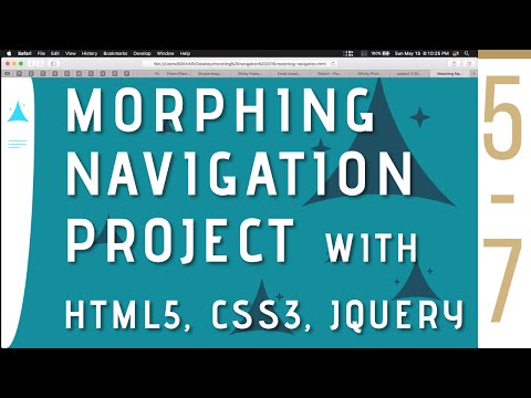 Morphing Navigation Menu Animating List items and Social Icon 5/7