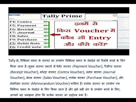 Tally Prime में किस Voucher में कौन सी Entry और कैसे करे | All Vouchers entry in tally prime