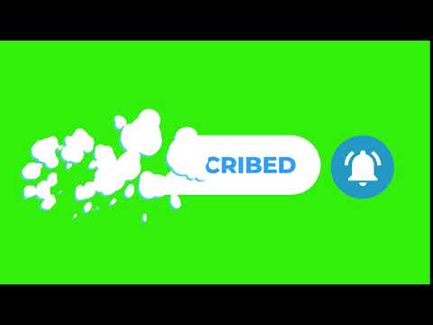 New Youtube Subscribe Buttons and Bell Icon Animation Green Screen free donwload