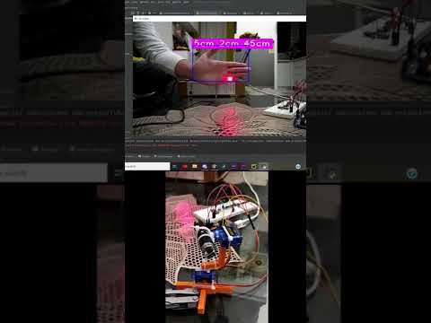 openCV python aimbot with Arduino based laser turret