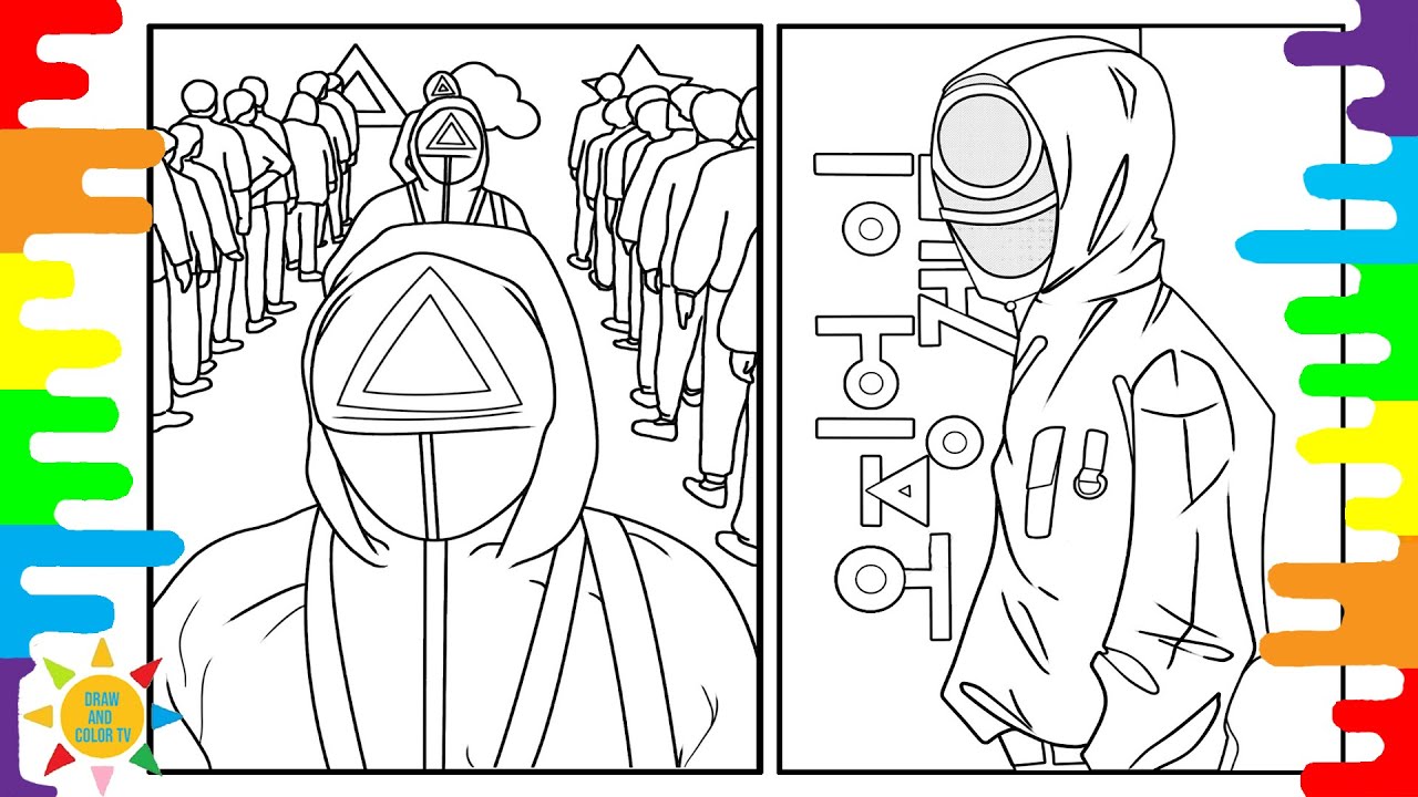 MEGA SPEED Squid Game 2 Coloring Pages | Squid Game  Coloring