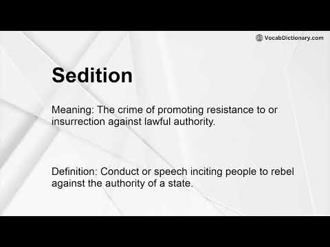 Sedition Meaning