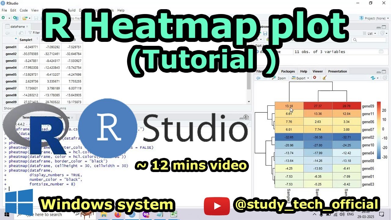 Heatmap by R | Beginner Tutorial #bioinformatics #R #tutorial