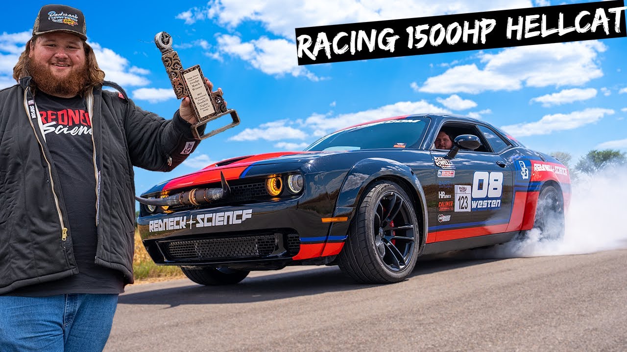 1,500-HP Dodge Challenger Hellcat Tears Down Contenders at Drag Event ...