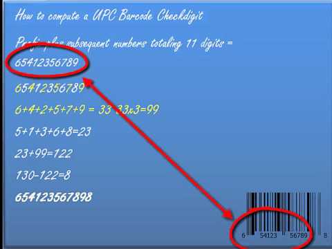 4 Minute Mentor - How to Compute a UPC Barcode Checkdigit