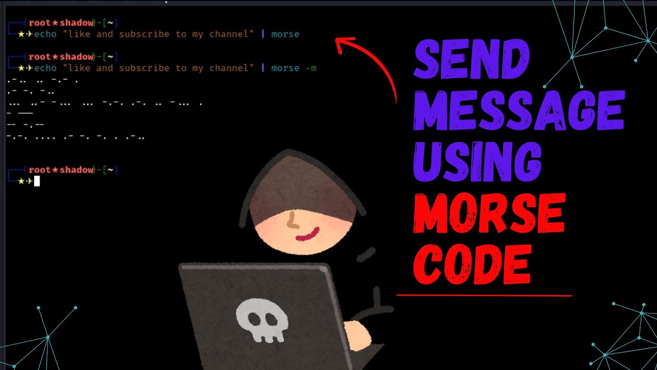How Hacker Encode & Decode Morse Code - Kali Linux ✨✨| kidnapshadow