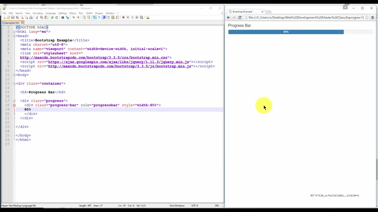 17. Bootstrap Progress Bars