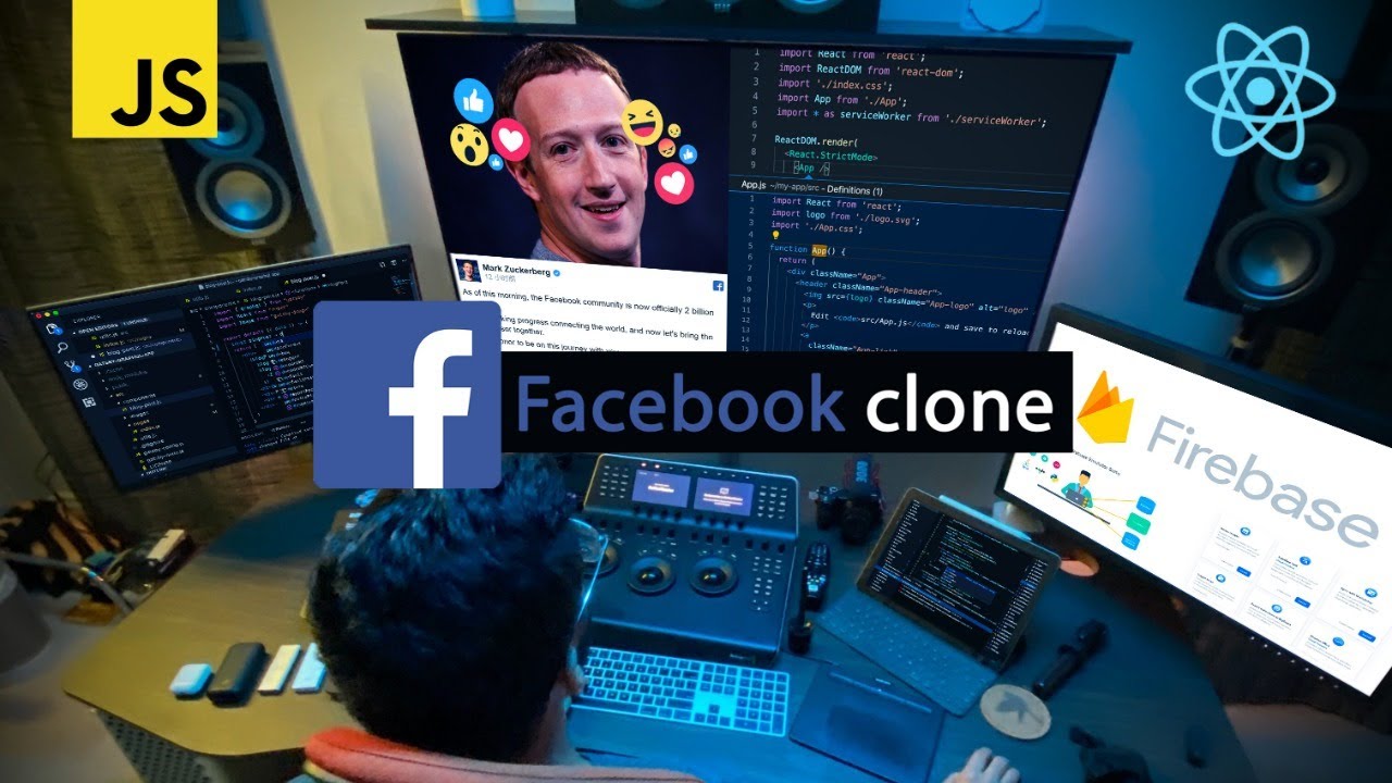 🔴  Build a Facebook Clone with REACT JS for Beginners!
