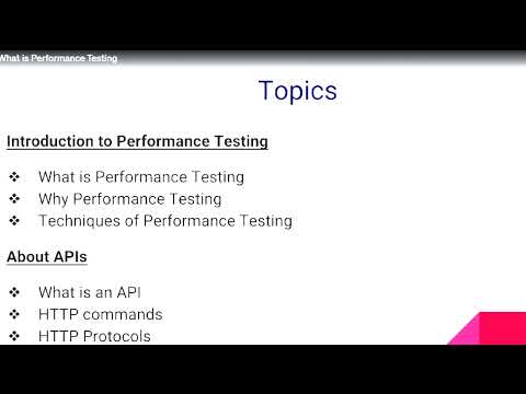 What is Performance Testing