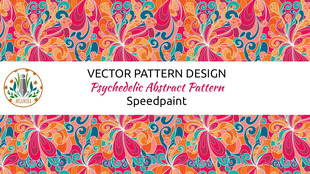 Psychedelic Abstract Pattern Design. Vector. Speedpaint