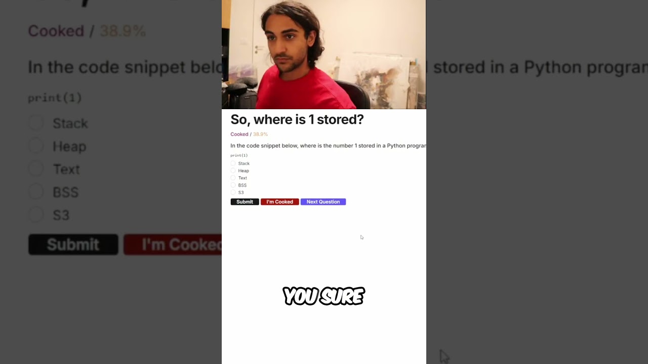 Python dev fails the first question asked.