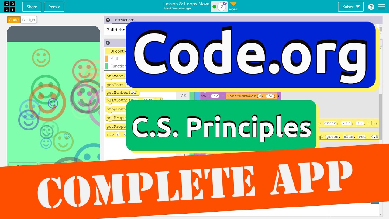 Code.org Lesson 8 Loops Lock Screen Maker App | Tutorial with Answers | Unit 6 CS Principles