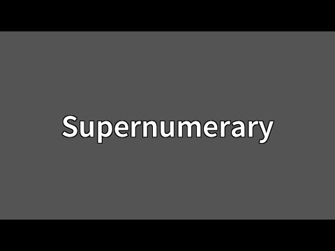 Supernumerary Meaning
