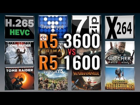 Ryzen 5 3600 vs Ryzen 5 1600 Benchmarks | Test Review | Comparison | Gaming | 13 Tests