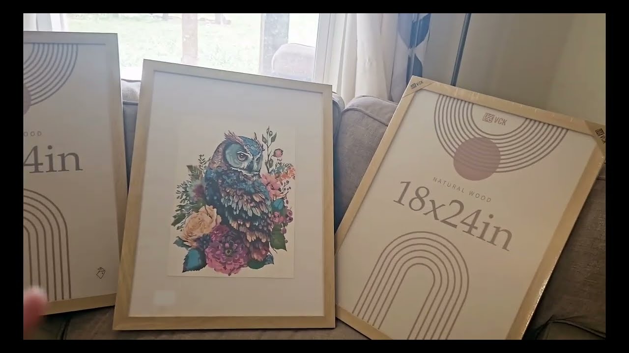 VCK 18x24 Natural Solid Wood Picture Frame Set Overview | Is it worth it? #Ad #Amazoninfluencer