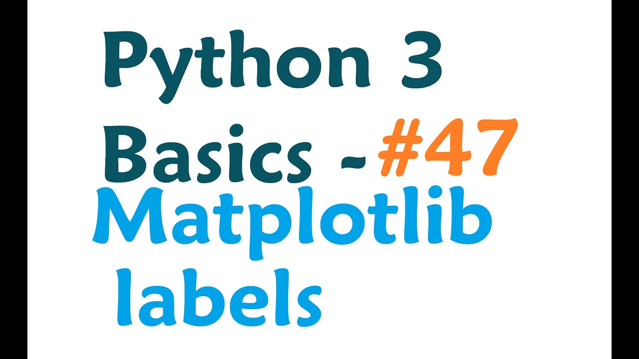 Python 3 Programming Tutorial - Matplotlib Labels and titles