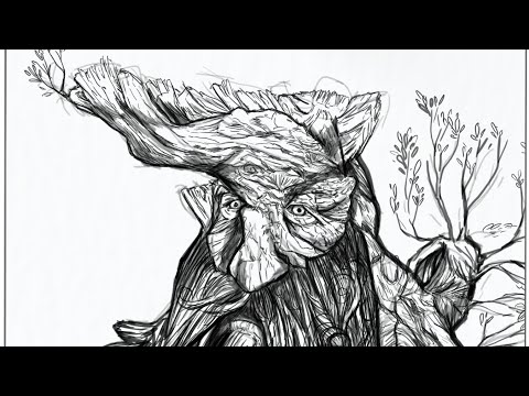 Drawing Treebeard talk of the Entwife