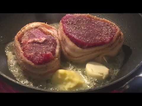 Pan-seared Bacon-wrapped Filet Mignon - Bruce Holley