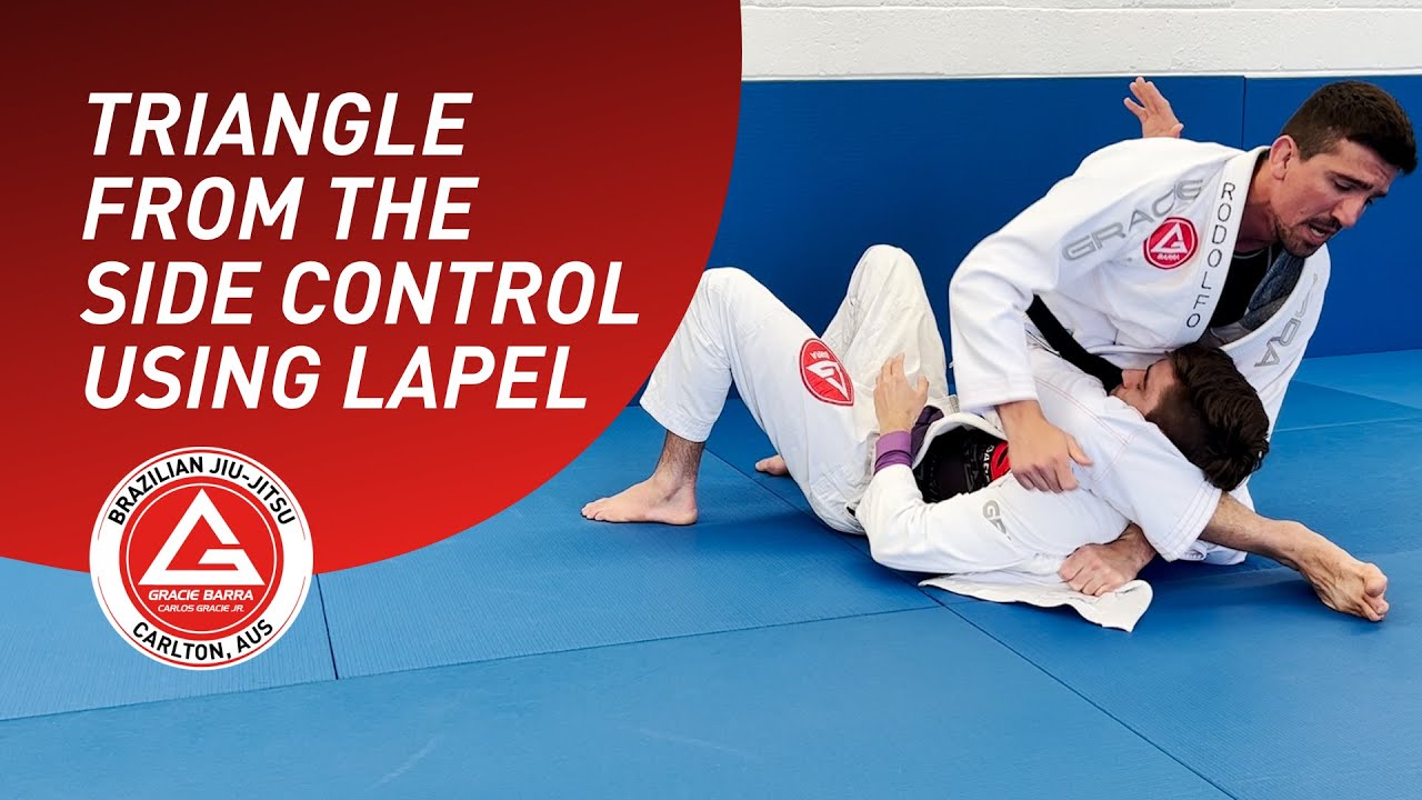Triangle choke from side control using the lapel | BJJ Techniques | Gracie Barra Carlton