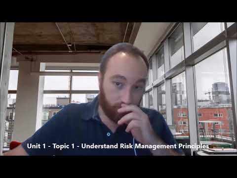 Unit 1 - Principles of Risk Management