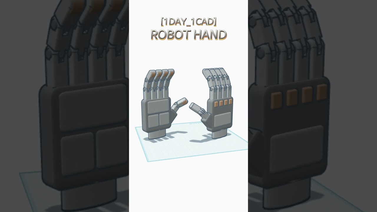 [1DAY_1CAD] ROBOT HAND #shorts #tinkercad #project
