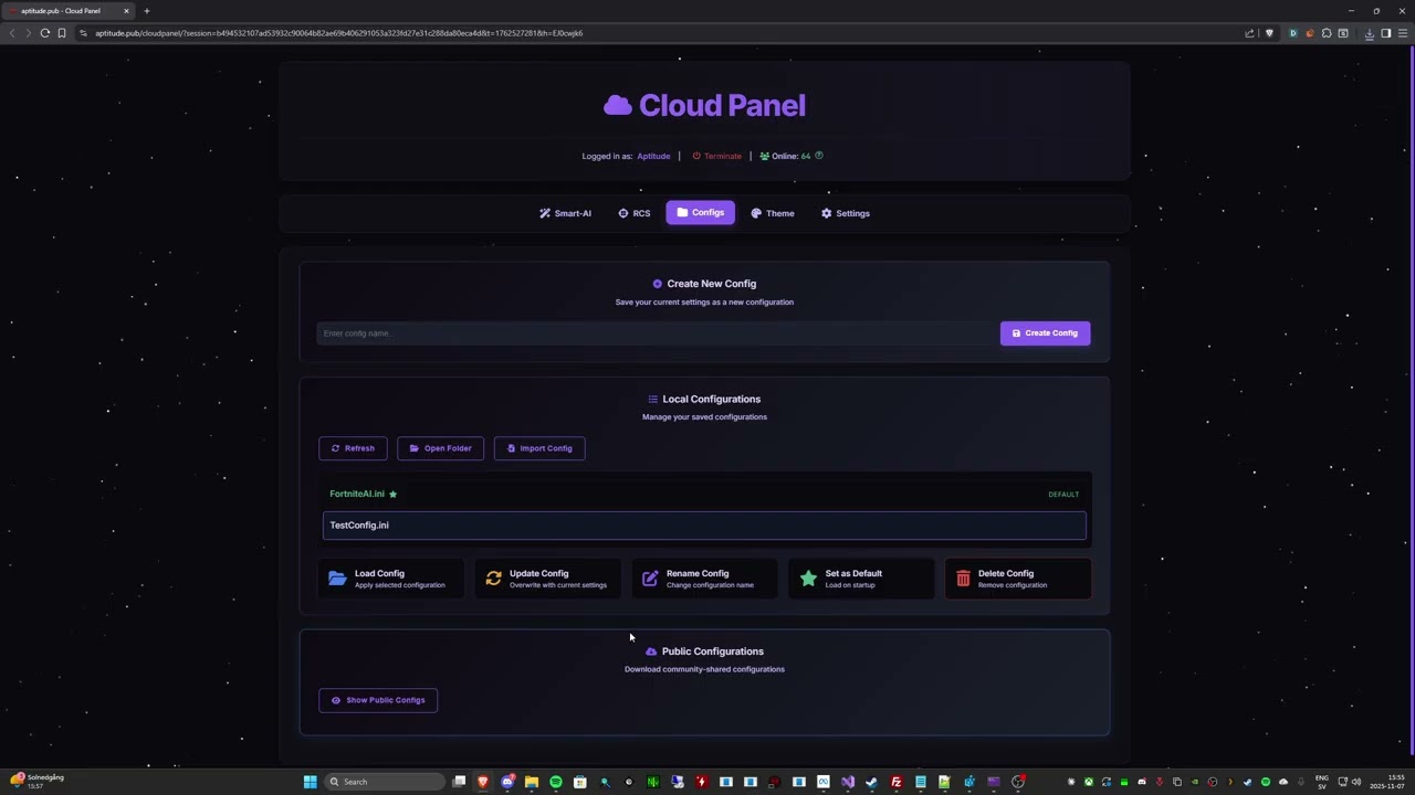 New Config System - CloudPanel Showcase