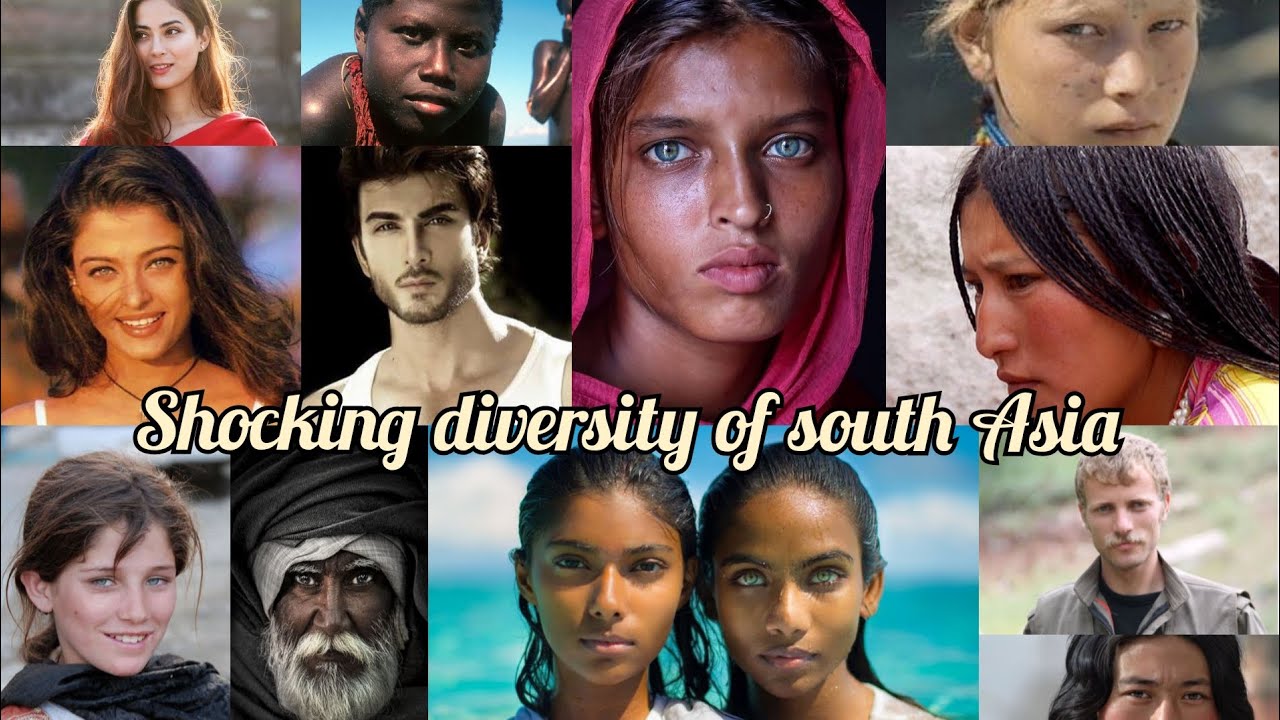 Different and diverse ethnic/racial groups in south Asia