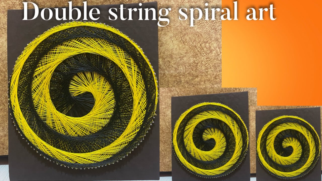 Double string spiral string art#handmade wall decor