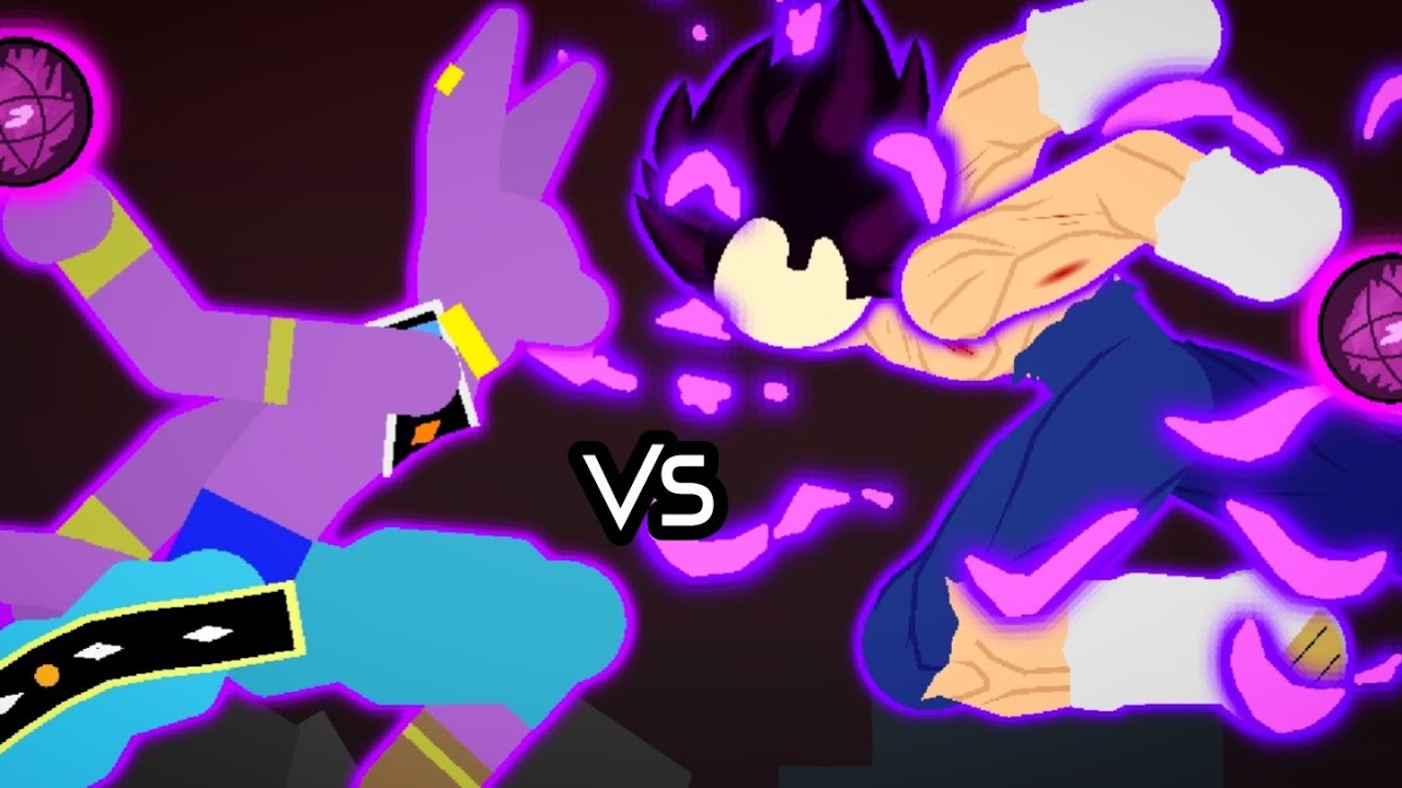 ULTRA EGO VEGETA VS BEERUS DRAGON BALL SUPER STICK NODES PT 2