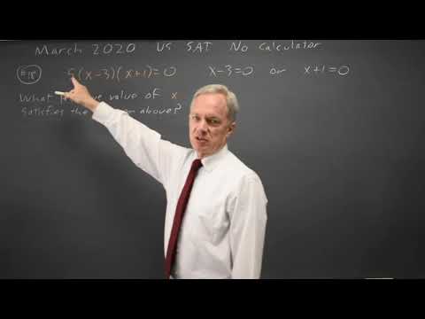 March 2020 SAT: Quadratics #3-18
