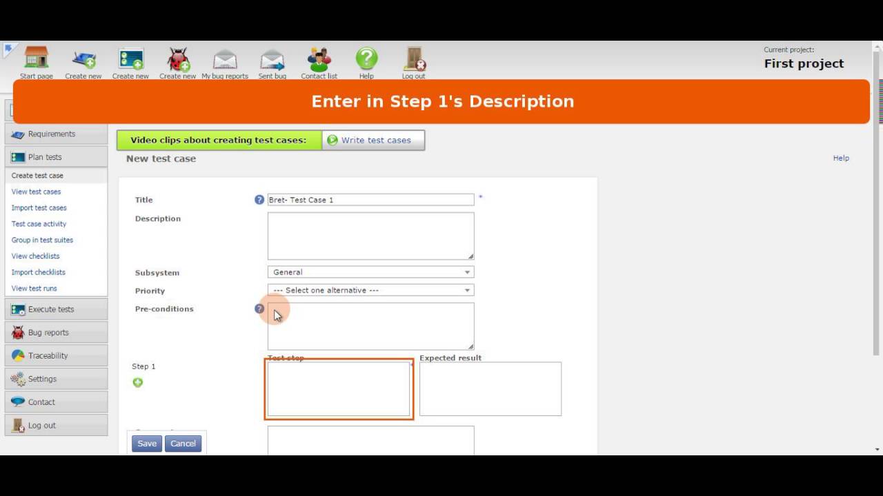 ReqTest - Create a Test Case