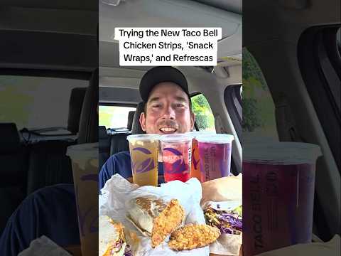 Trying new Taco Bell Chicken Strips menu with Snack Wraps and Refrescas #tacobell #fastfood #review
