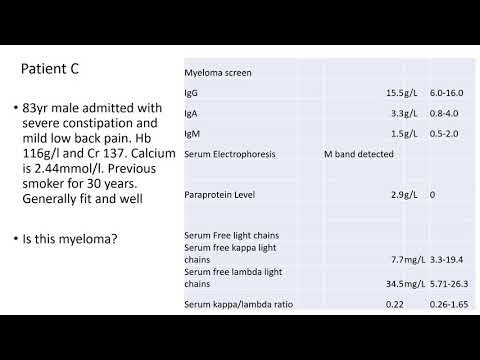 Interpreting Myeloma tests- case studies