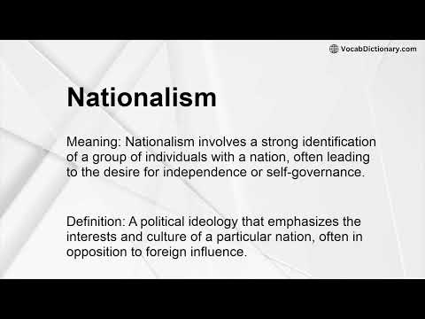 Nationalism Meaning