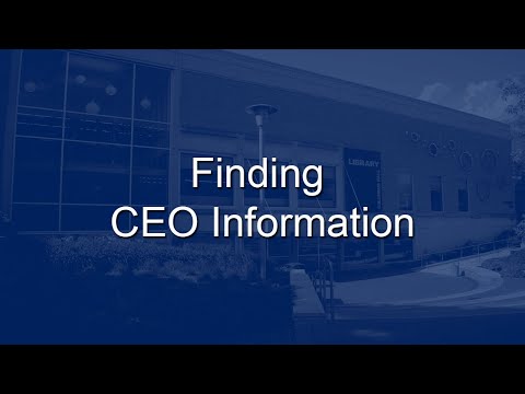 Finding CEO Information