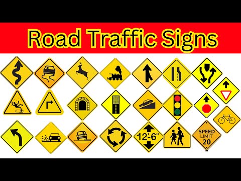 Traffic Signs English Vocabulary | 40+ Cautionary, Mandatory, Regulatory Road Signs #signs