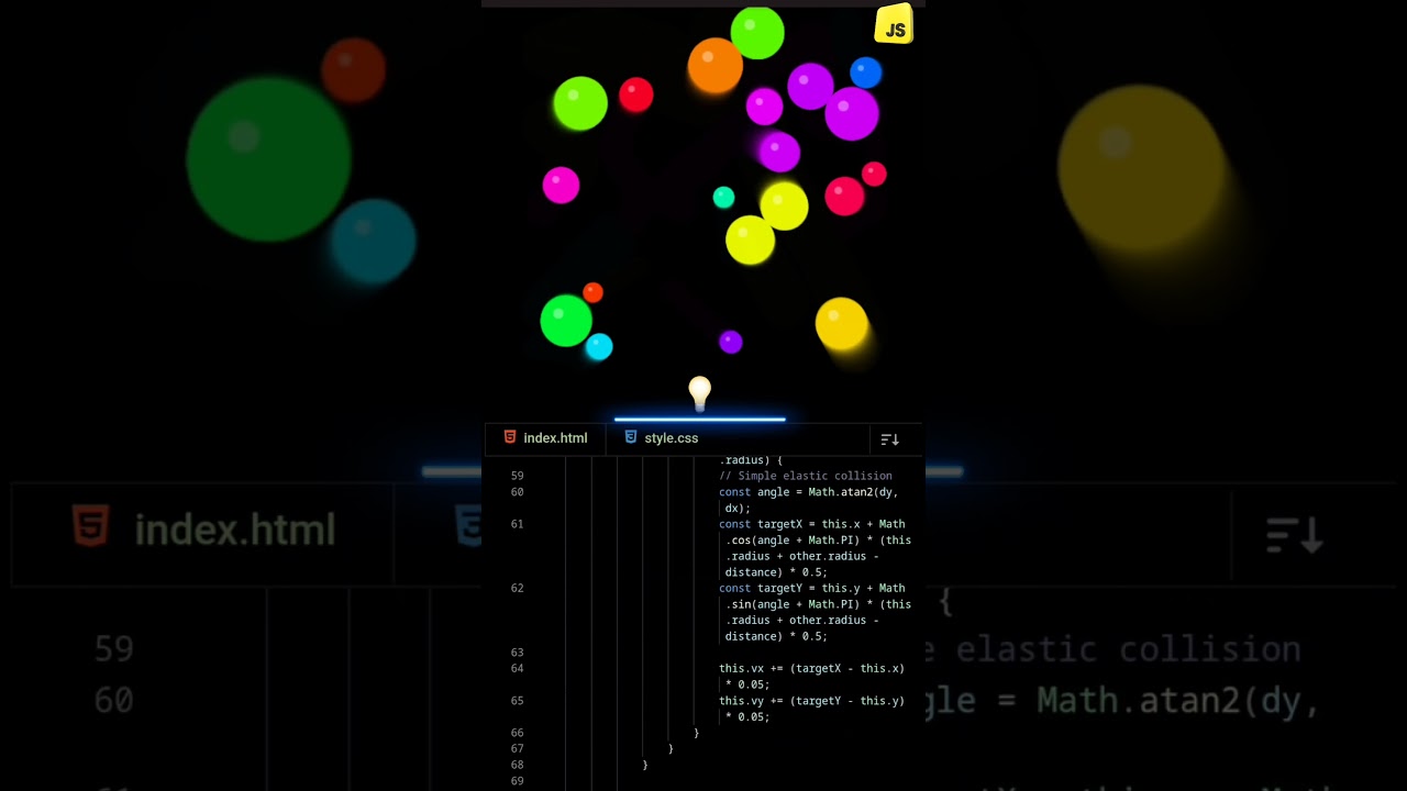 🫧 Floating Bubble Animation using JavaScript | Satisfying Visual Effect! | DevZiaul #shorts