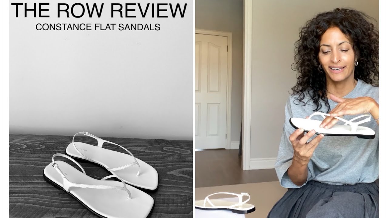 REVIEW - The Row Constance flat sandals review.  Fit/sizing, price, how to style.