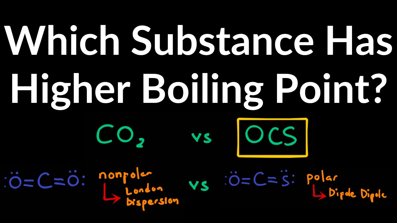 Which Compound Has a Higher Boiling Point? Intermolecular Force Boiling Point Relationship, Examples