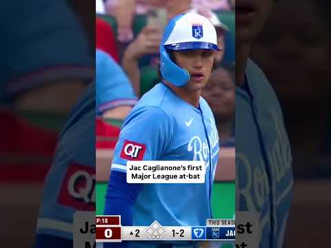 Jac Caglianone's first AB 😱 #mlb #JacCaglianone #royals
