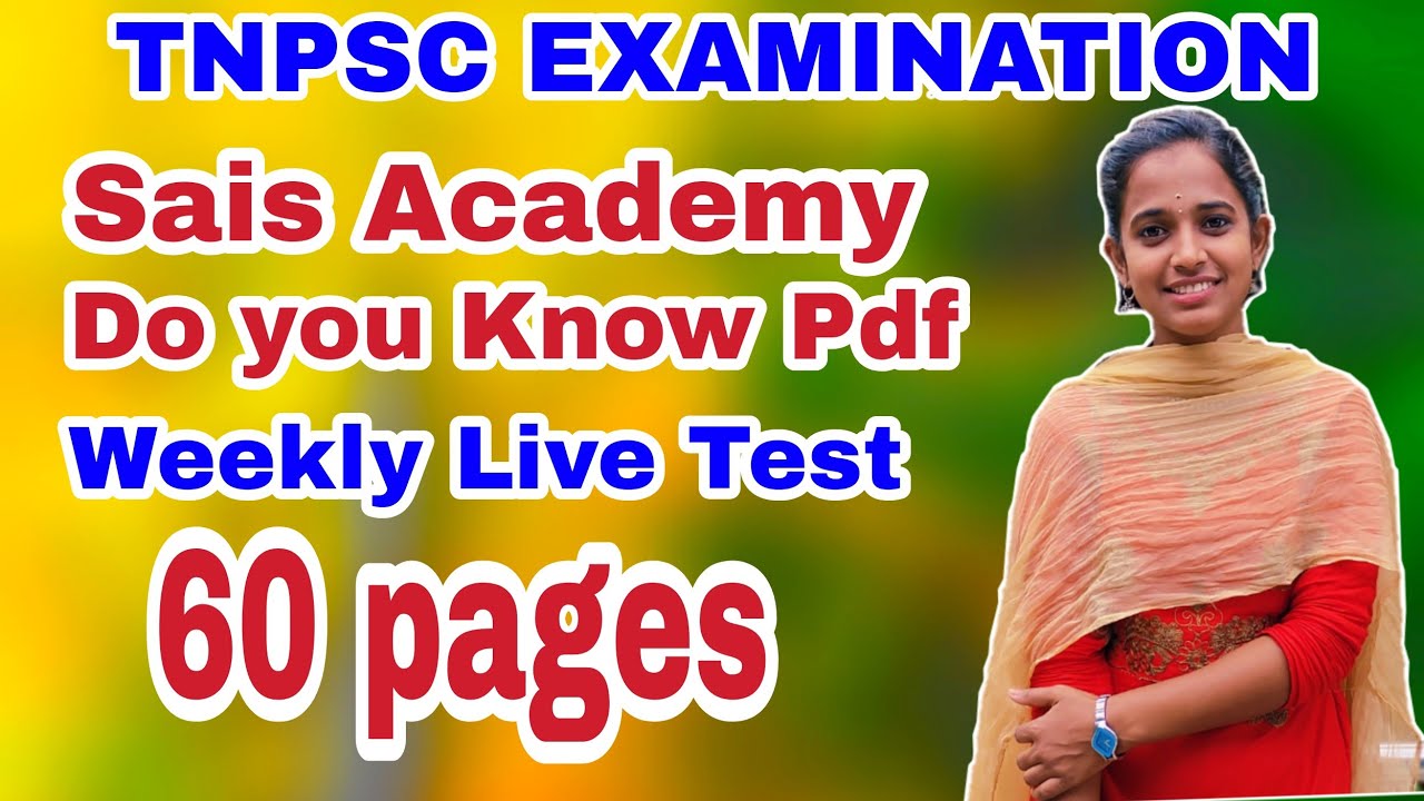 Sais Academy Do you know pdf|Live Test announcement|60 pages